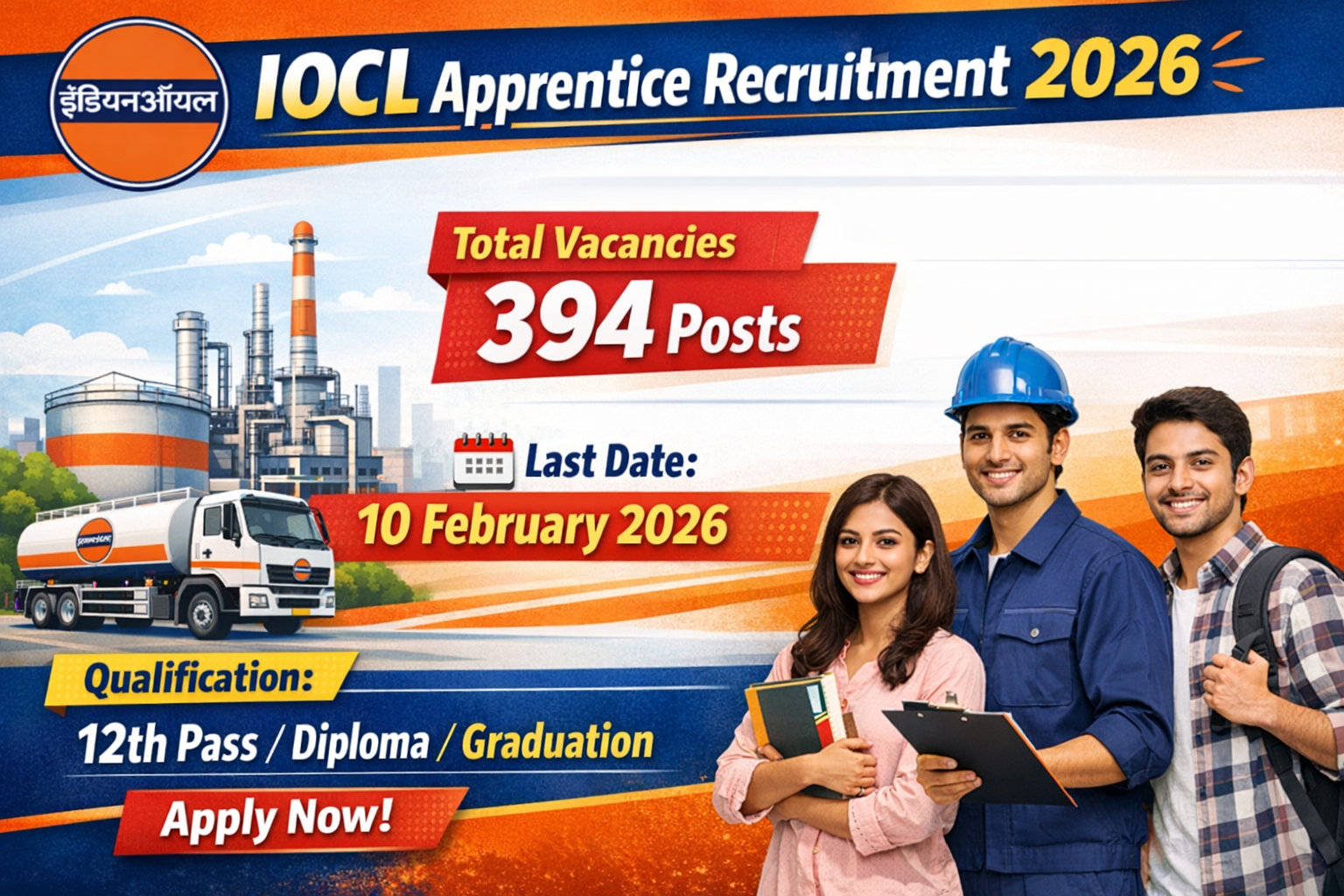 IOCL Apprentice Recruitment 2026 - Engg Job Alert