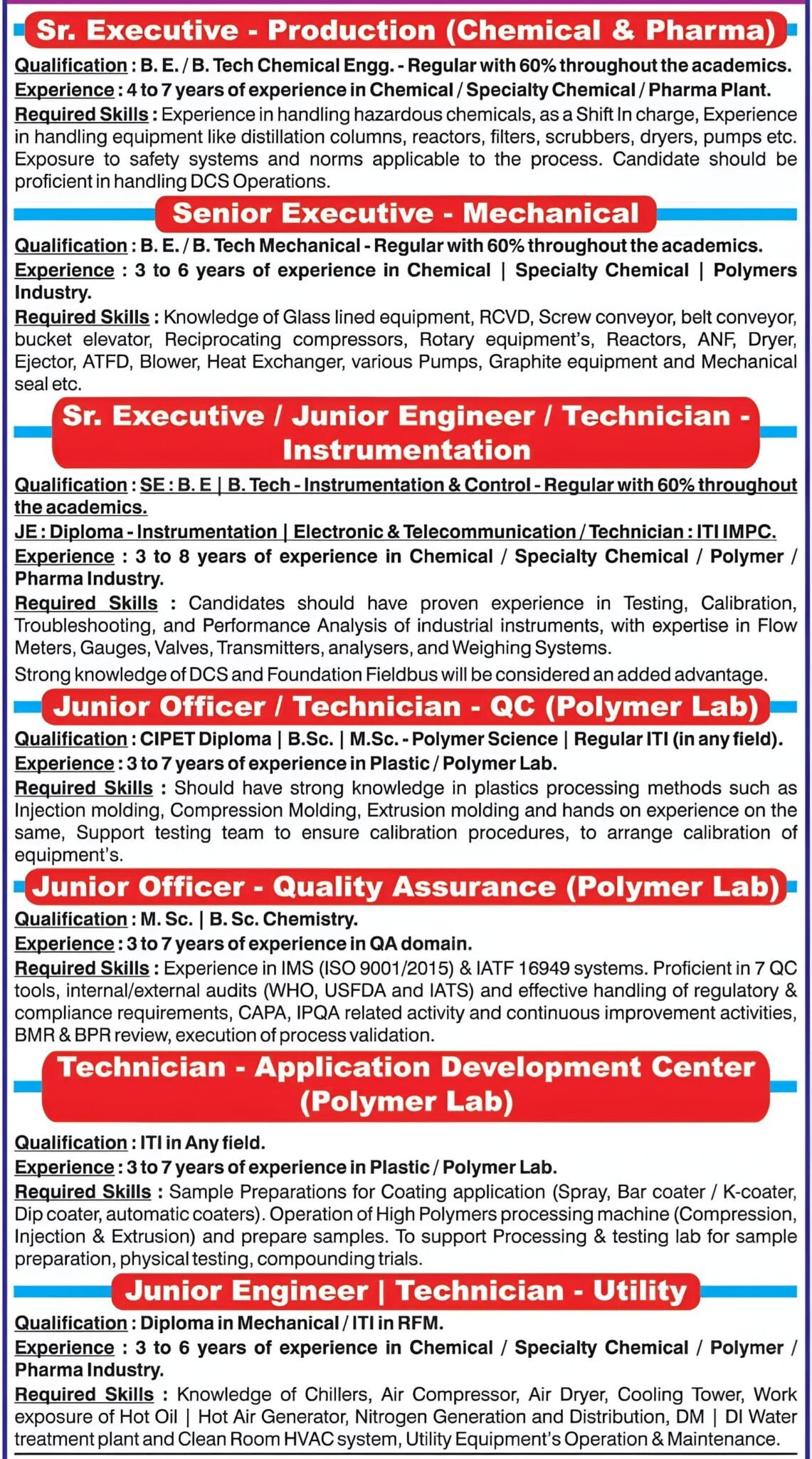 SRF Limited Walk-in Interview 2026 - Engg Job Alert